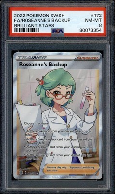 Roseanne's Backup - 172/172 - PSA 8 - Full Art - Brilliant Stars ...