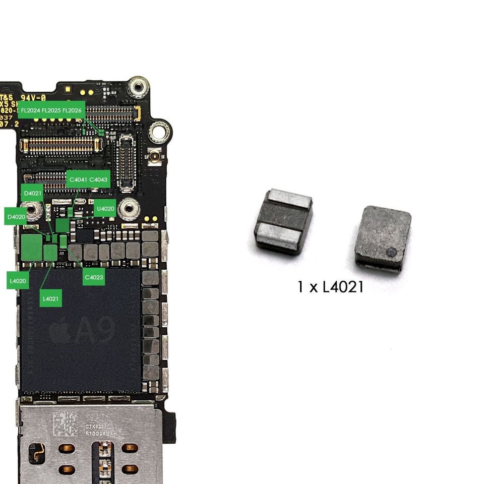 For iPhone 6s & iPhone 6s Plus Backlight Repair IC Coil Diode & Filters ...