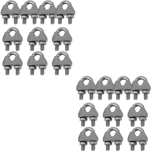 2 Count Wire Rope Chuck Sturdy Clamps Fastening Clips for Steel Cable ...