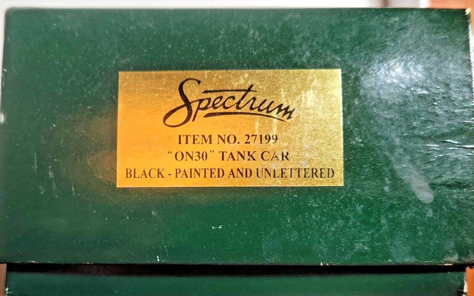 Bachmann Spectrum On30 Black Unlettered Tank Car - Item 27199 - New Old ...