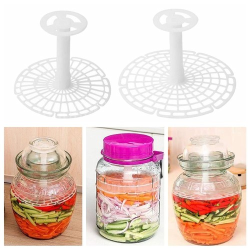 1PC Kimchi Jar Pressure Device Plastic Wide Mouth Jars Pickle Jar Press ...