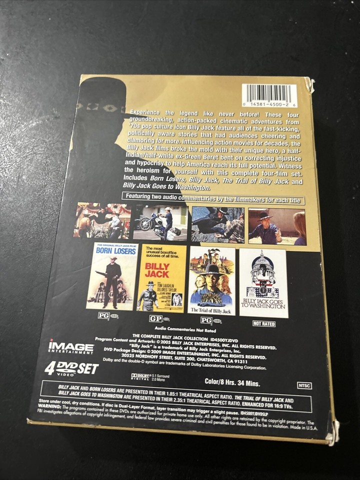 The Complete Billy Jack Collection (DVD, 4-Disc Box Set) Tom Laughlin ...