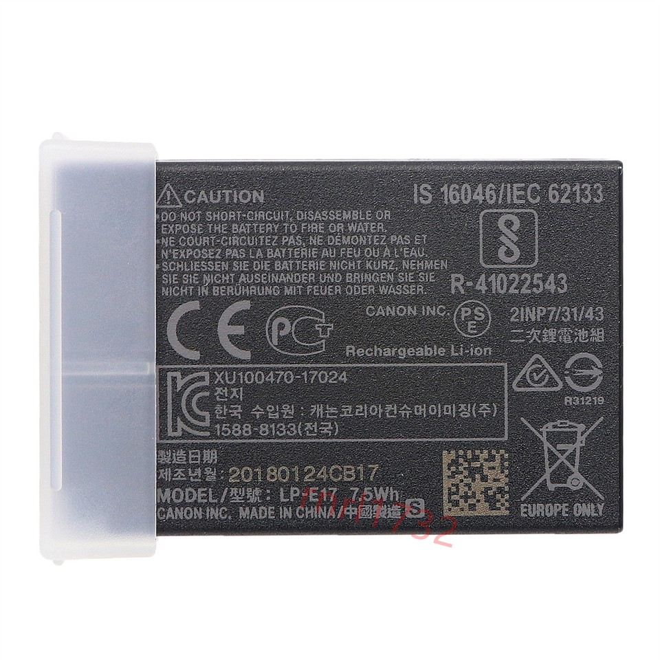 Genuine Canon LP-E17 Battery For M5 M6 T6i T6s T7i 77D 800D 750D LC ...
