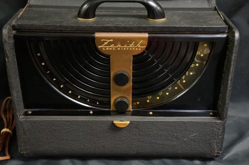 Vintage Zenith Long Distance Catalin Tube Carry Case Radio - WORKS | eBay