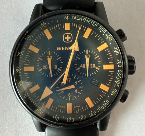 Rare Men WENGER Swiss Army RAID COMMANDO 12Hr CHRONOGRAPH in Great ...