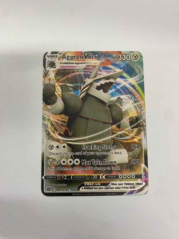 Aggron Vmax Gold Metal Pokémon Card-Collectible Gift Display！Christmas ...