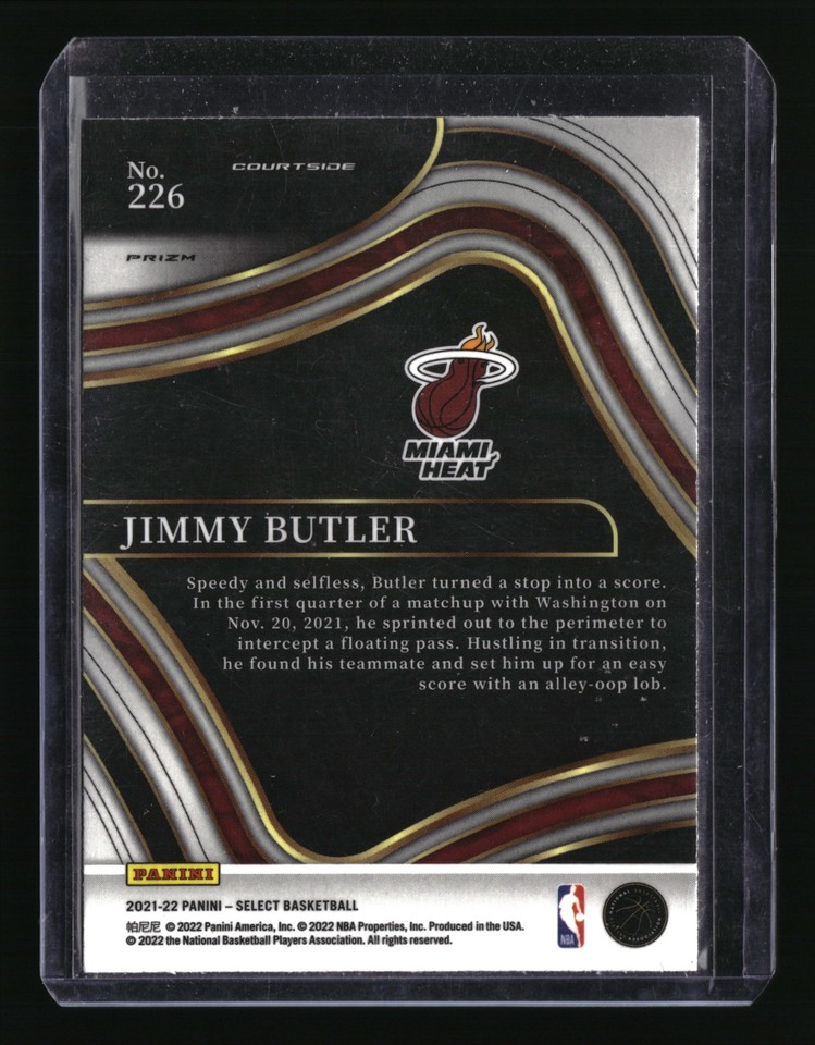2021-22 Panini Select #226 Jimmy Butler Blue Shimmer Prizms COURTSIDE ...