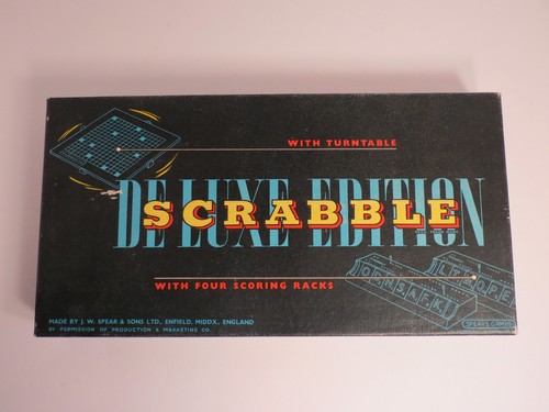 Scrabble Deluxe Edition with Turntable & Scoring Racks Spears Complete ...