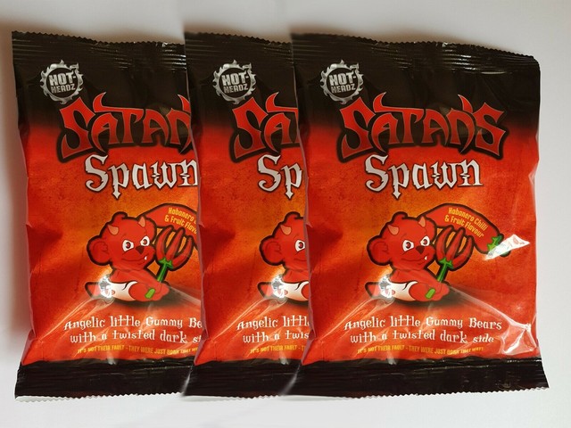 Satan's Spawn Habanero Chilli Gummy Bears - Hot Sweets 3 X 250g Bag ...