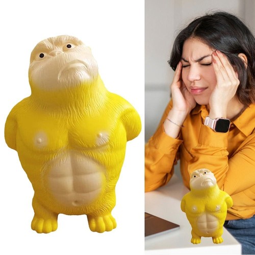 Cartoon Orangutan Stress Relief Toys Yellow Gorilla Rebound Toys | eBay