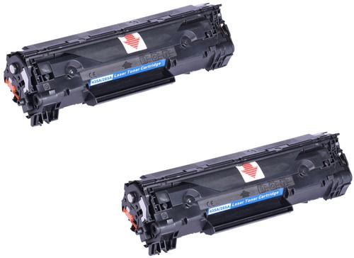 2 x Compatible NON-OEM 35A CB435A Black Toner Cartridge For HP LaserJet ...