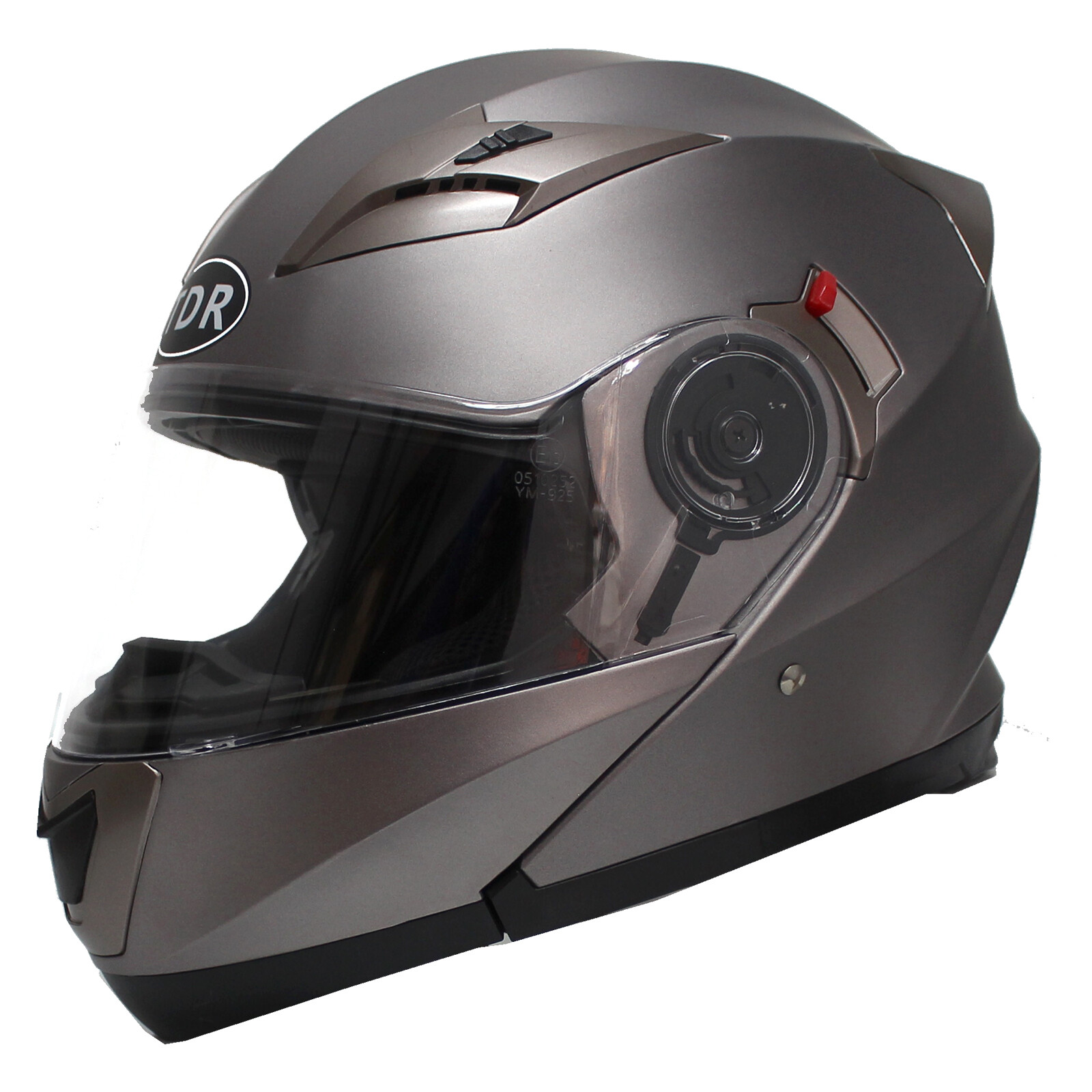 Gray Modular Full Face Grey Helmet Motorcycle Motorbike Racing Road ...
