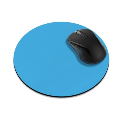 Non-Slip Round Mousepad Solid Baby Blue Mouse Pad for Home Office and ...