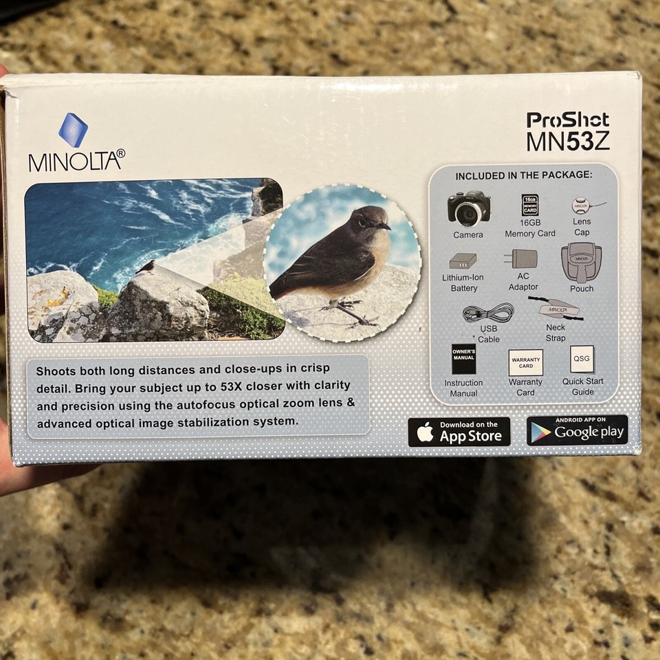 Minolta MN53Z Pro Shot 16MP HD Digital Camera with 53x Optical Zoom | eBay