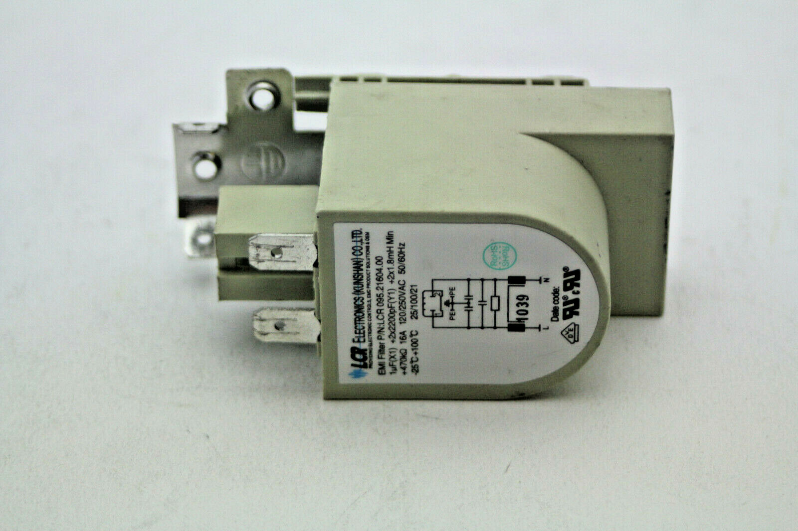 LCR Electronics EMI Filter LCR 095.21604.00 120/250VAC Noise Filter for ...