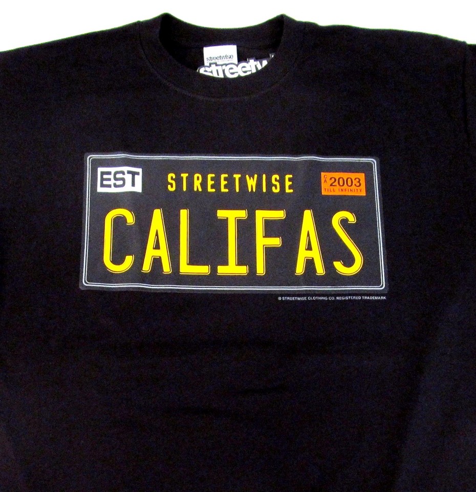 STREETWISE CALIFAS T-shirt Vintage CA License Plate Design Tee Adult ...