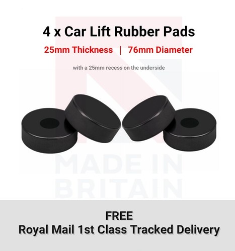 4 x Car Lift Rubber Pads, 25mm Thickness, Universal Ramp Scissor Jack ...