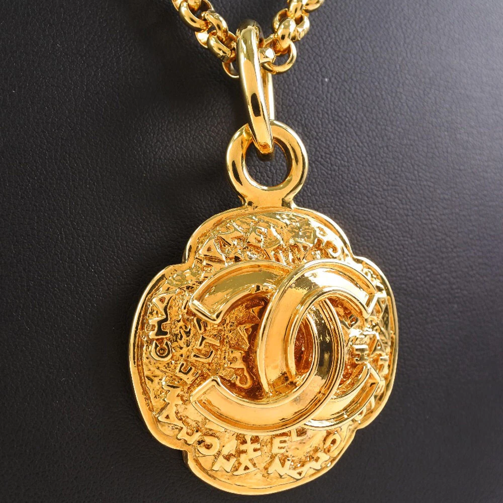 cheap offers online CHANEL GOLD PLATED VINTAGE COCO NECKLACE