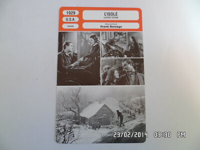 CARTE FICHE CINEMA 1929 L'ISOLE Charles Farrell Janet Gaynor Guinn Big ...