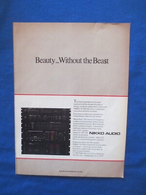 Nikko Alpha 220 Beta 20 ND-790 EQ-1 Gamma 20 Magazine Ad Audio October ...