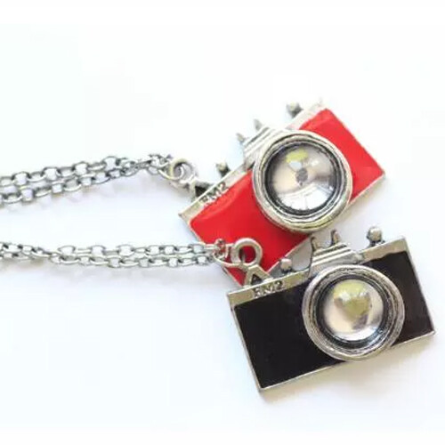 Cute Vintage retro antique style camera necklace Lot - Black and Red ...