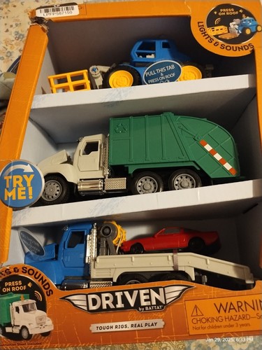 Driven by Battat Tough Rigs Realistic Lights & Sounds Vehicle Three ...