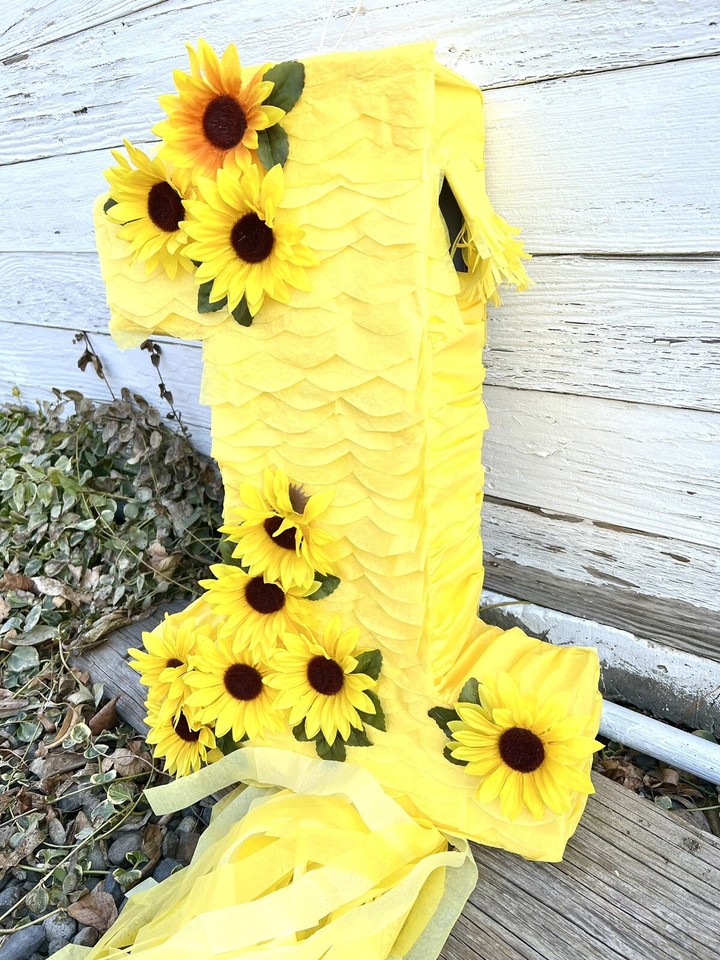 Sunflower Number One Piñata Birthday Party Flowers | eBay