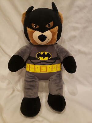 Build A Bear 16" Batman Black Gray Mask Cape DC Comics Bear Plush | eBay