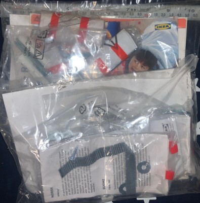 2 X Furniture Ikea No Falling Tip Over Restraint & Wall Anchor R1 Kit ...