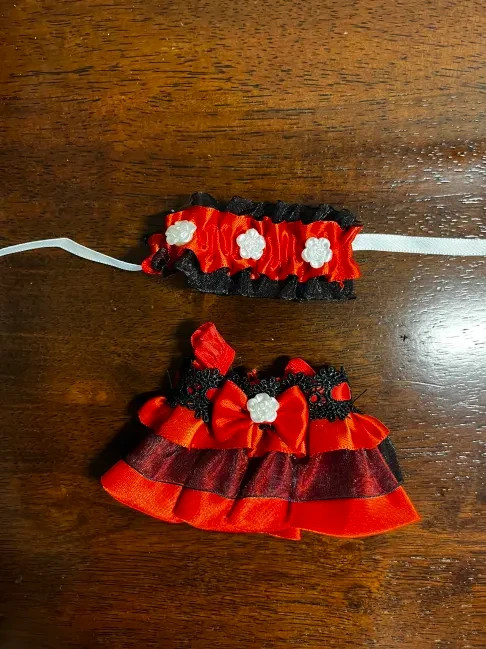 Cute Labubu Clothes Doll Outfits for Labubu Keychain Stylish (Red Dress ...