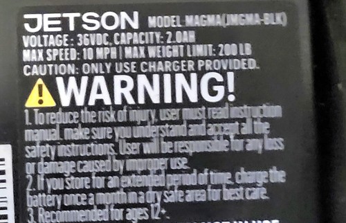 Jetson Magma Hoverboard 200 Lb 10 Mph Max No Charger Untested | eBay