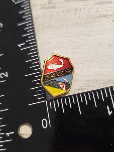 Vintage beautiful colorful Miramar Argentina travel souvenir Pinback ...