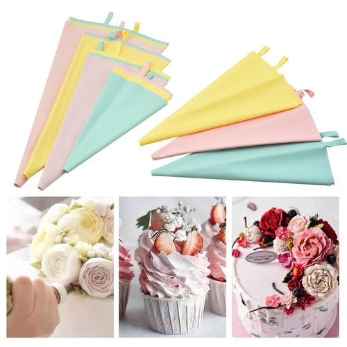 Baking Accessories Icing Piping Bag Reusable Cream Pastry Bag Silicone ...