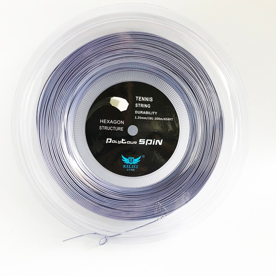 Hexagon Polyester Tennis Racket String Reel Gray Color | eBay