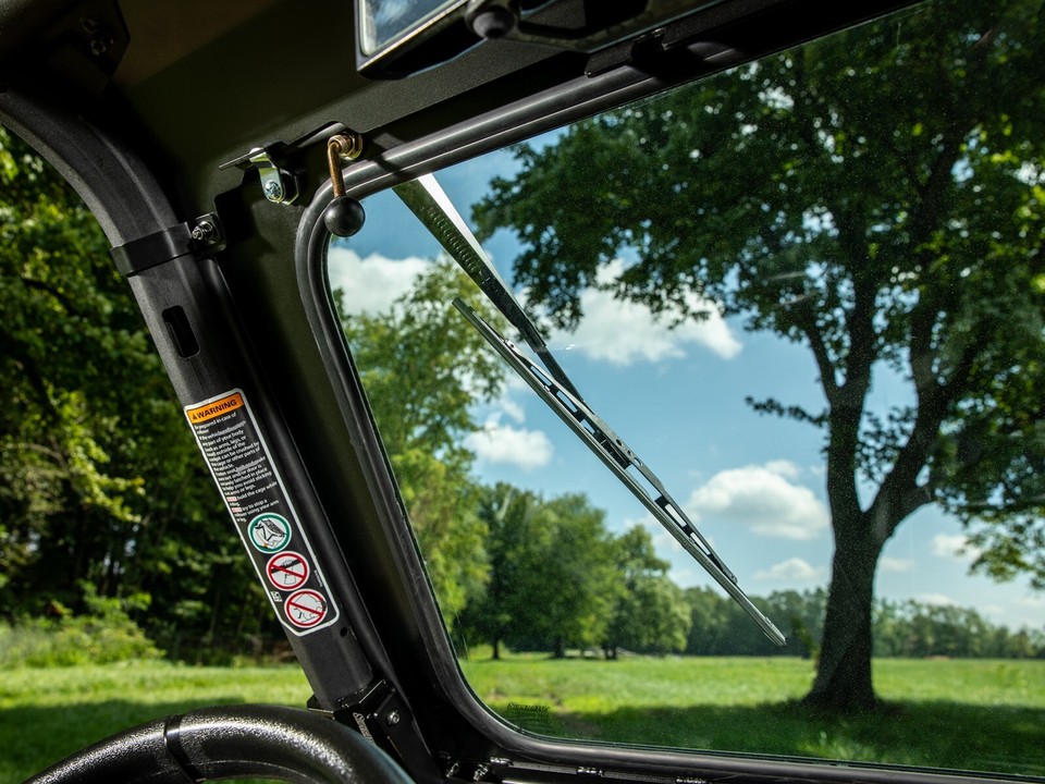 SuperATV Flip Down Glass Windshield for Can-Am Maverick Trail / Driver ...