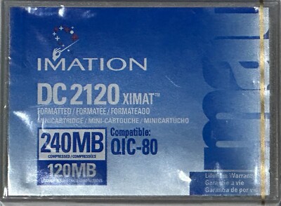 New Sealed Imation DC2120 XIMAT 240MB Formatted Mini Cartridges ...