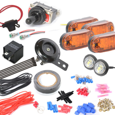 For Honda Pioneer - LED Turn Signal Light Kit Street Legal Kit w/Horn ...