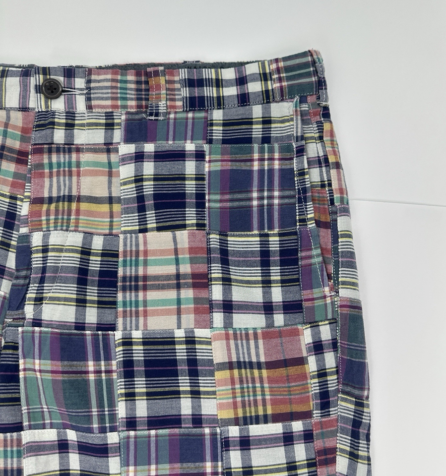 J. Crew Plaid Short Mens Sz 36 Multi Color Plaid patchwork Cotton ...