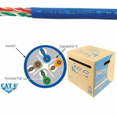 ICC Cat.6 UTP Network Cable - 1000 ft Category 6 Network Cable for ...