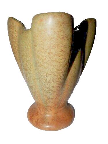 SCARCE DICKOTA POTTERY 5 3/8" TALL FAN VASE GREAT GLAZE MINT! BUY IT ...