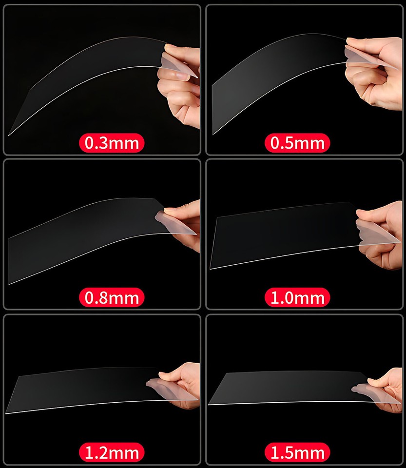 PVC Plastic Sheet Clear/Translucent 0.3mm - 2mm Thick Plastic Panel Cut ...