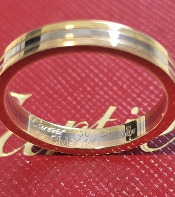 Cartier Vendome Louis 18k Tri Color Gold 3.5mm Band Ring Cartier Size ...