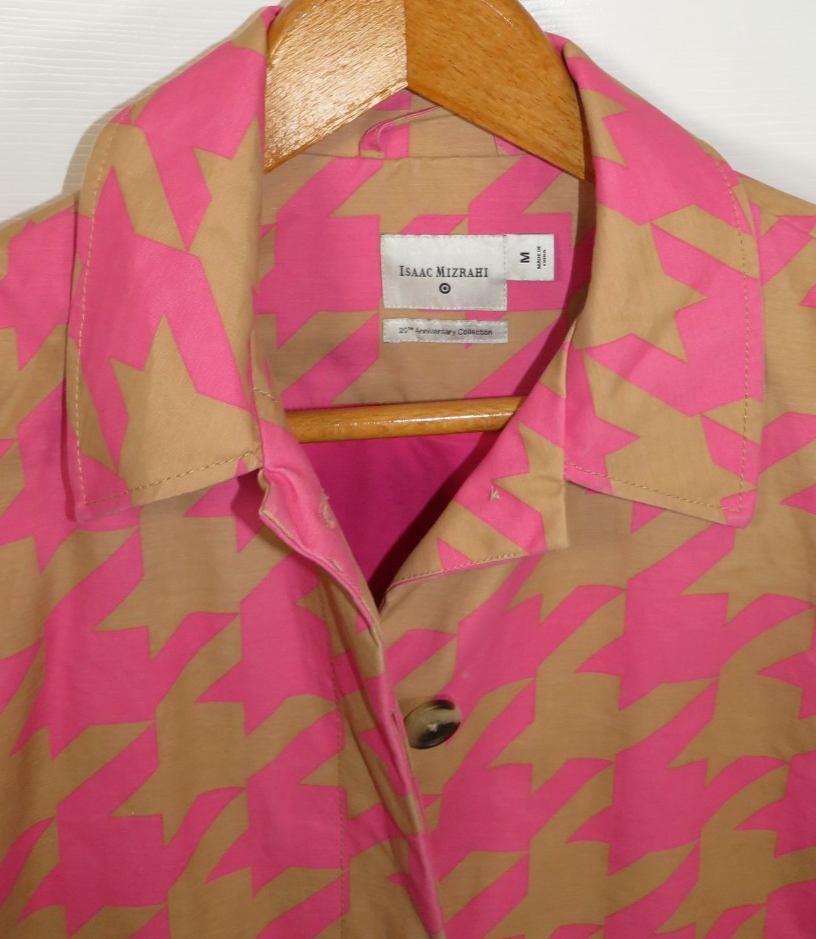Isaac Mizrahi x Target Pink Tan Houndstooth Trench 20th Anniversary ...