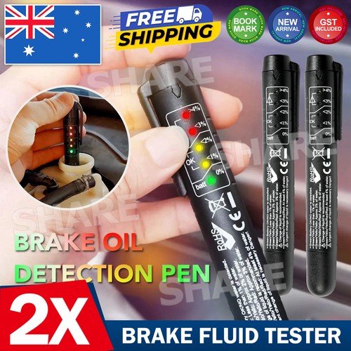 Car Brake Oil Fluid Tester LED Moisture Liquid Tool Vehicle Test ...