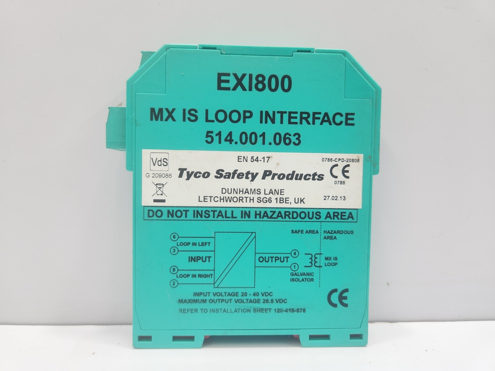 TYCO EXI800 MX IS LOOP INTERFACE MODULE 514.001.063 | eBay
