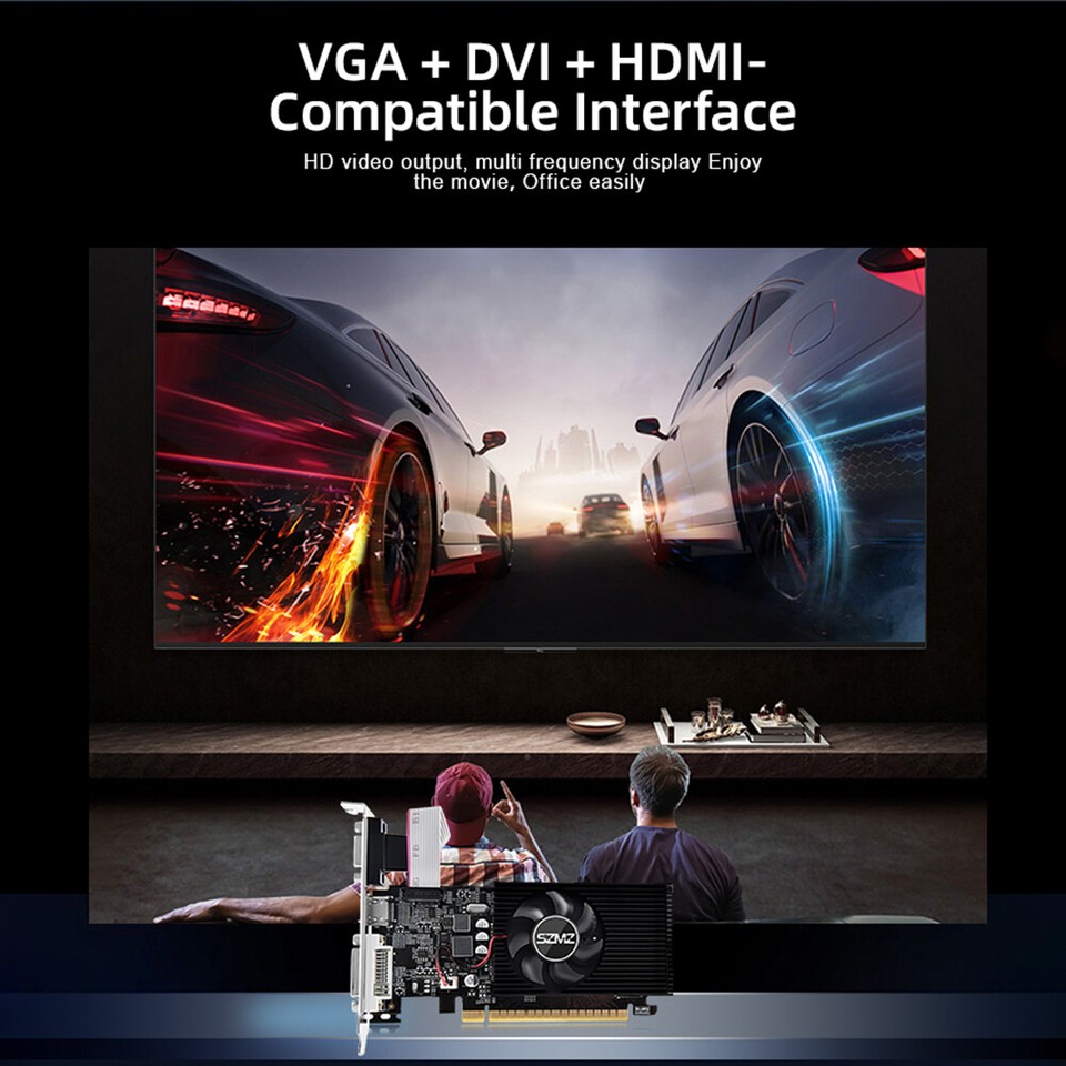 GT 730 Low Profile PC 4GB Graphics Card DDR3 DirectX 11 128 Bit, VGA ...