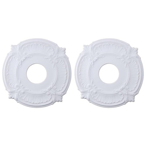 2Pcs PU Ceiling Light Plate Ceiling Decorative Base Light Fixtures ...
