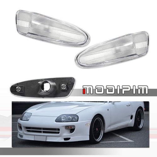 For 1997-1998 Toyota SUPRA MK.4 Clear Lens Front Bumper Side Marker ...