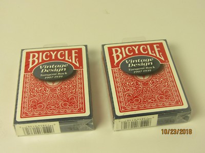 2 packs of Bicycle Limited Edition Tangent Back Vintage Design Playing ...