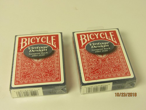 2 packs of Bicycle Limited Edition Tangent Back Vintage Design Playing ...